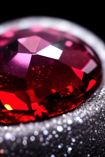 Premium Ai Image Ruby Crystal Close Up Macro Shot Photo Texture