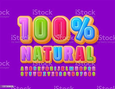 벡터 달콤한 기호 100 자연 화려한 도넛 알파벳 문자 와 숫자 귀여운에 대한 스톡 벡터 아트 및 기타 이미지 귀여운 그래픽 프린트 다중 색상 Istock
