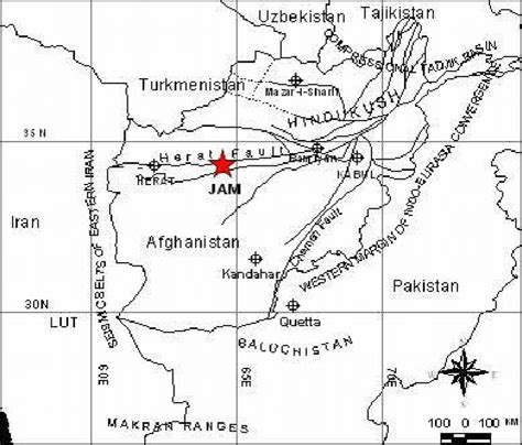 Map Showing The Location Of Jam Some Important Cities And Tectonic Download Scientific Diagram