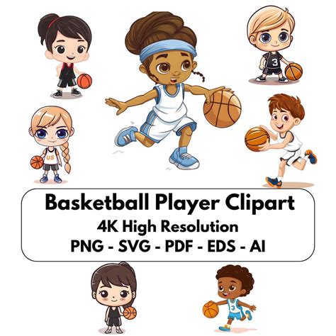 Basketball Player Clip Art Cute Basketball Clip Art Images Png And Svg