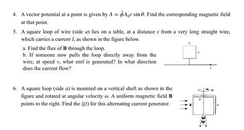 Solved A Vector Potential At A Point Is Given By Chegg