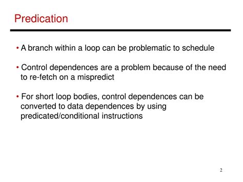 PPT Predicated Instructions Use For Loop Optimization PowerPoint Presentation ID