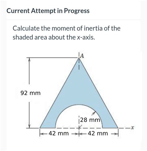 Solved Current Attempt in Progress Calculate the moment of | Chegg.com