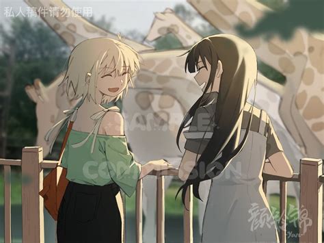 Nishikigi Chisato And Inoue Takina Lycoris Recoil Drawn By