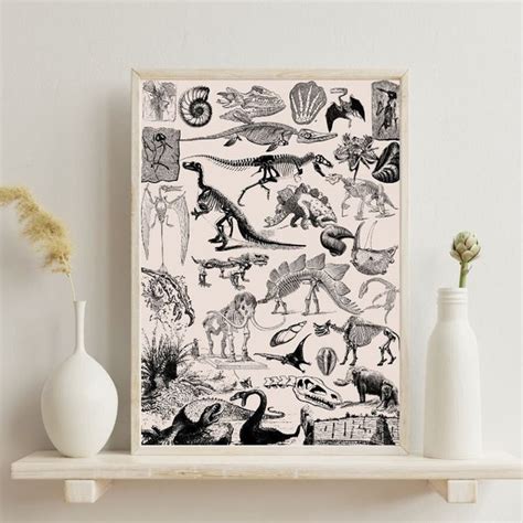 Dinosaur Anatomy Poster Etsy