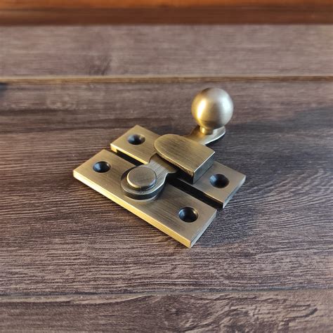Solid Brass Latch Lock Handmade Antique Bronze Or Black Cabinet Door