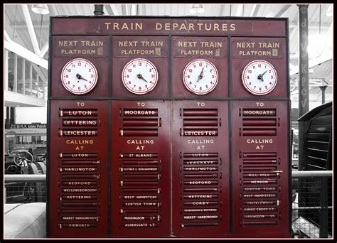 Departures A Vintage Departures Board From A Railway Stati… Flickr