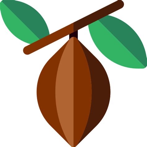 Cocoa Bean Basic Rounded Flat Icon
