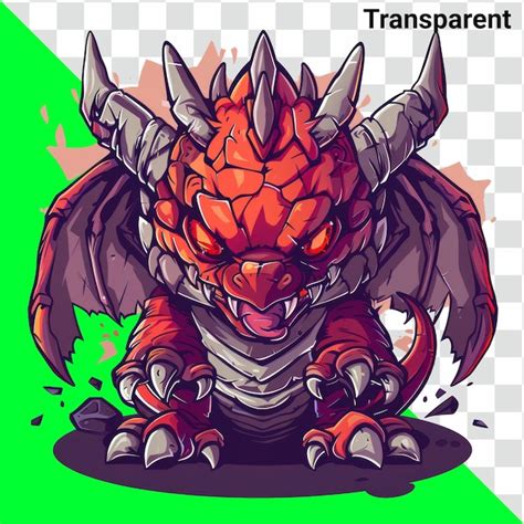 Premium Psd Lovable Tiny Dragon Illustration