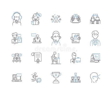 Control Regulation Line Icons Collection Authority Command Management Direction Governance