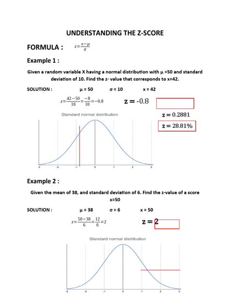 Lesson 6 Understanding The Z Score Pdf
