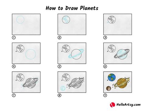 How To Draw Planets Helloartsy