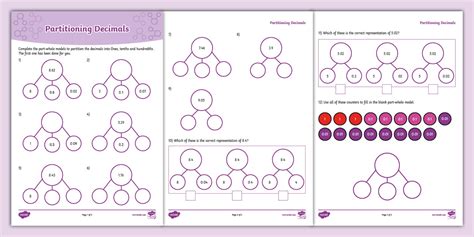 👉 Partitioning Decimals Activity Sheet Twinkl Ks2 👉 Partitioning Decimals Activity Sheet Twinkl Ks2