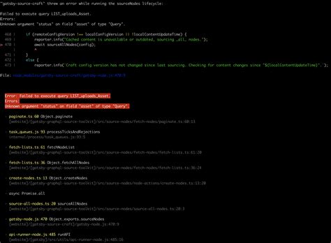 unknown argument status on field asset of type query · issue 35
