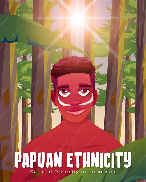 Premium Vector Illustration Of Indonesian Papuan Ethnicity