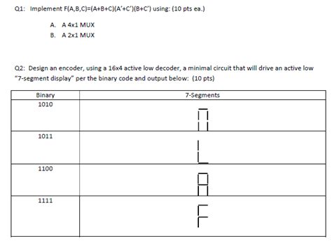 Solved 01 Implement Fiabc Abca Cbc Using 10