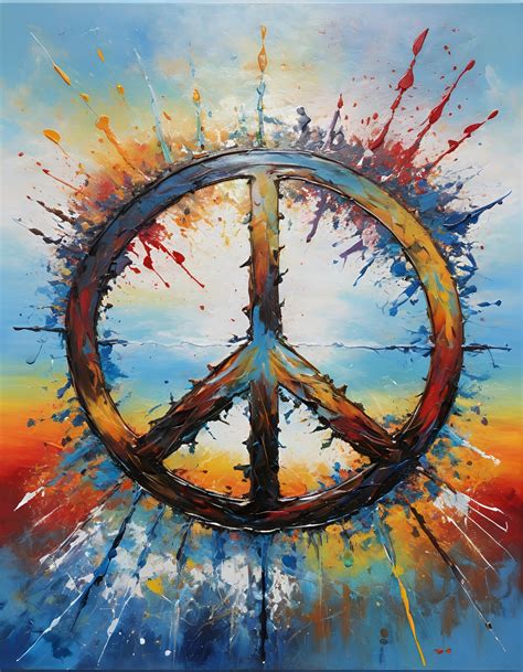Colorful Peace Symbol Abstract Art Free Download Ai Scribbles