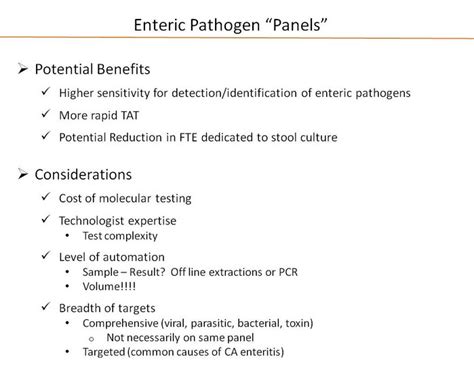 Enteric Pathogen Panels