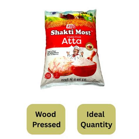 Shakti Most Atta Premium Quality Wheat Flour Packaging Size 5 Kg