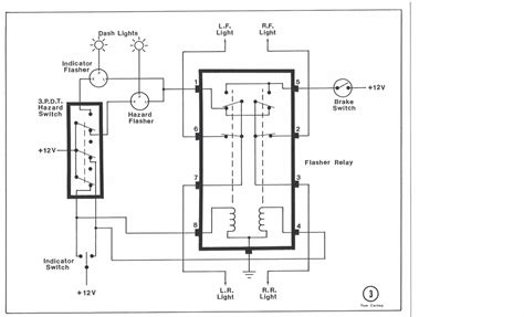 Shows The Double Throw Hazard Switch With The Hazard Lights On Same As Diagram Above