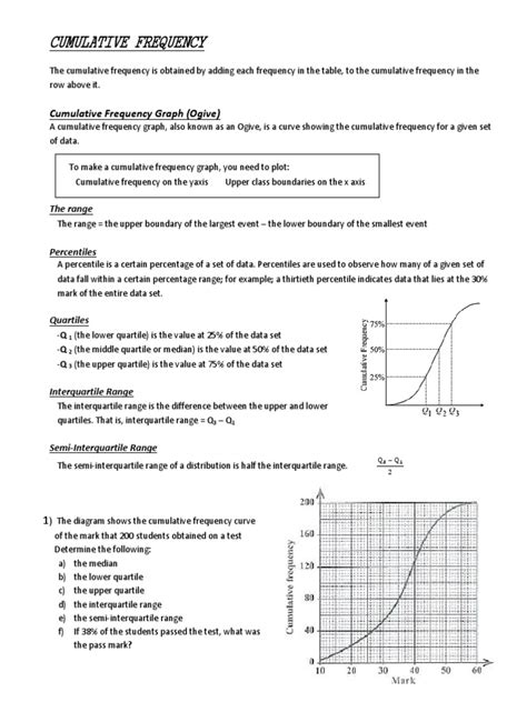 Cumulative Frequency Pdf Quartile