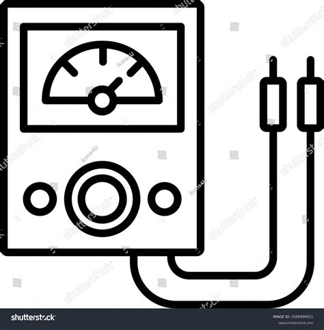 Voltmeter Icon Symbol Art Sign Stock Vector Royalty Free 2568996921