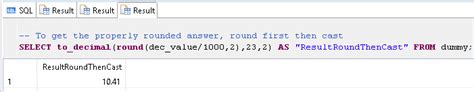 Hana Sql Casting To Decimal Implicit Or Explicit Sap Community