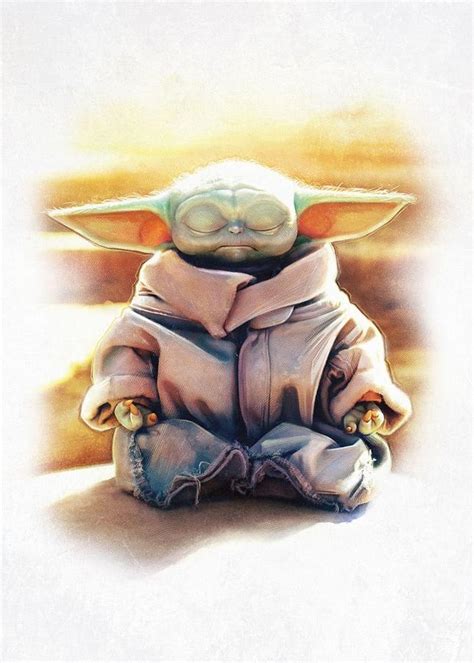 Grogu Meditating Digital Art By Thuy Dinh Thi Pixels