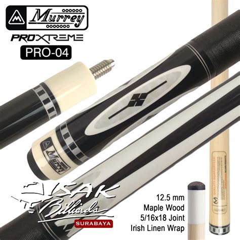 Jual Murrey Pro 4 Xtreme Rubber Grip Pool Cue Stick Billiard Maple