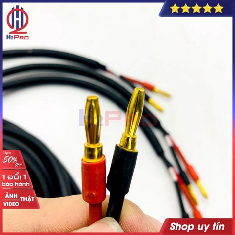 Dây Loa Jack Bắp Chuối H2pro Cao Cấp Hàng Tự Làm Chống Nhiễu 2 Dây
