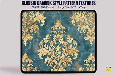 Classic Damask Style Pattern Texture Graphic By Lazy Sun · Creative Fabrica