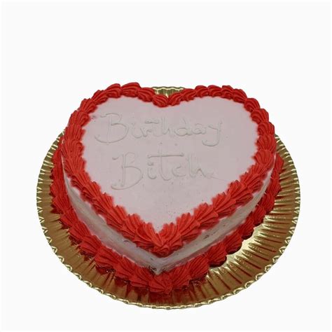Bolo Em Forma De Coração Com Frase Birthday Btch Entrega Em 6h