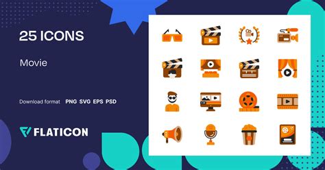 Movie Icon Pack Color Fill 25 Svg Icons