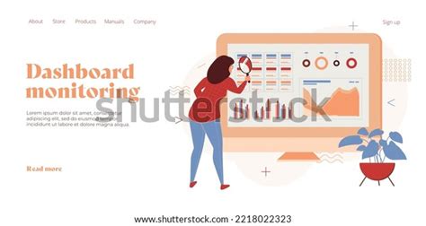 Predictive Analytics Dashboard Flat Vector Illustration Stock Vector Royalty Free 2218022323