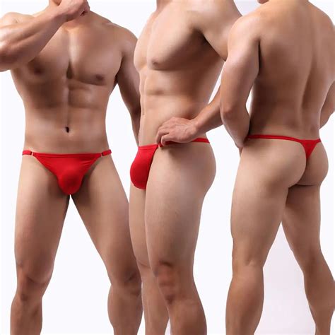 Tanga Para Hombre Ropa Interior Sexy De Tiro Bajo Con Parte Trasera En