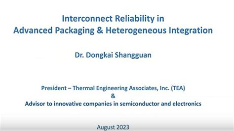 Interconnect Reliability In Advanced Packaging And Heterogeneous