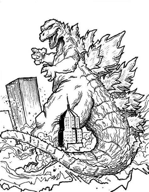 Godzilla Minus One Coloring Pages Printable 2025