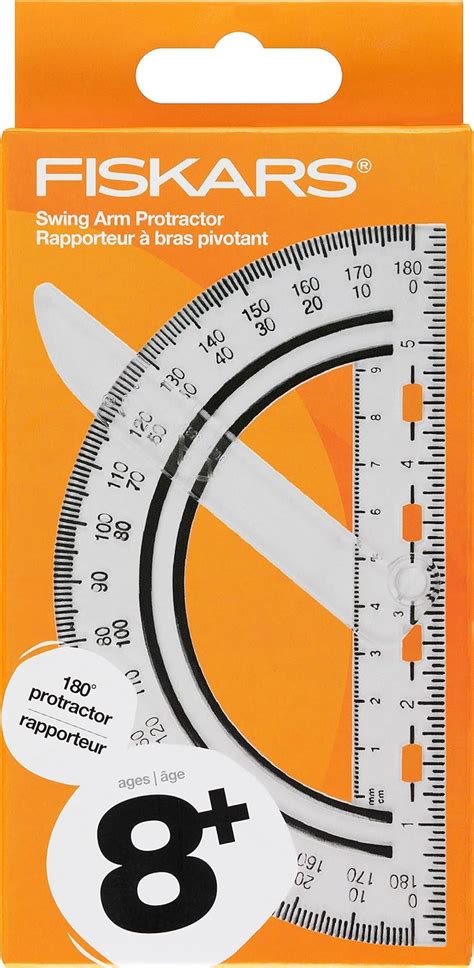 Fiskars® Swing Arm Protractor Assorted Colors Uk Stationery And Office Supplies