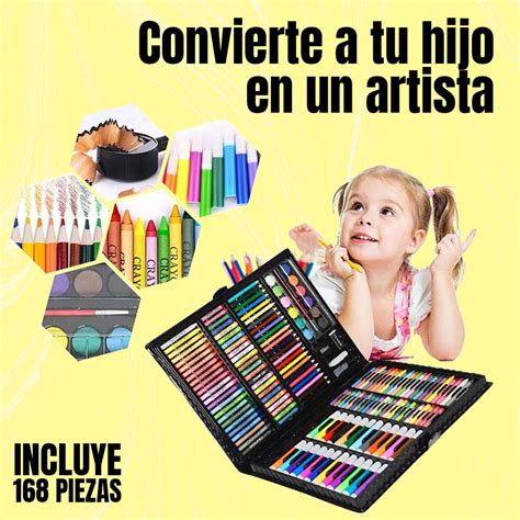 Mega Kit De Colores Para NiÑos 168 Piezas Impocommerce