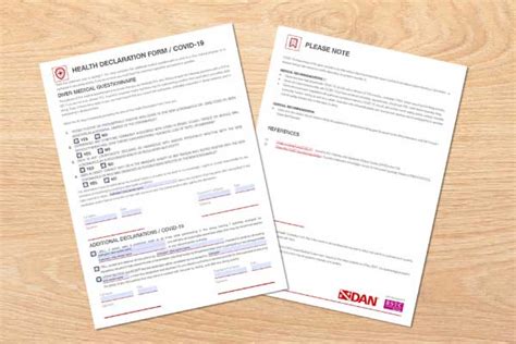 Dan Europes New Covid 19 Medical Declaration Form Dive Magazine