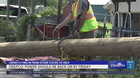 Swepco Continues Recovery Efforts After Storm Hits Cbs19tv