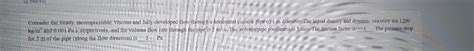 Solved Consider The Steady Incompressible Viscous And