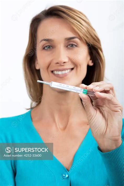 Woman Thermometer Superstock