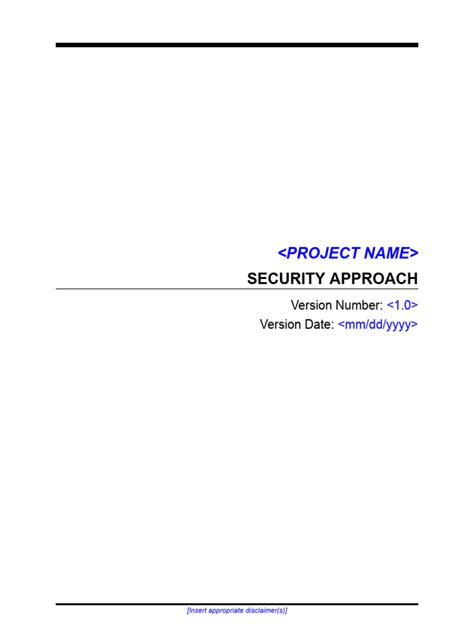 Eplc Security Approach Template Pdf