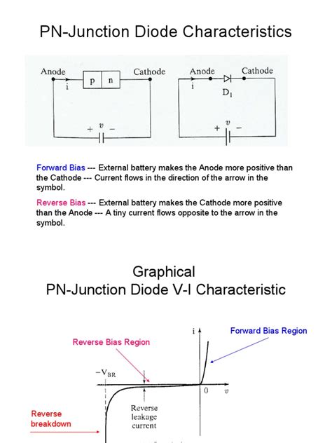Diode V I Characteristics Curve Diode In Series Connection Pdf