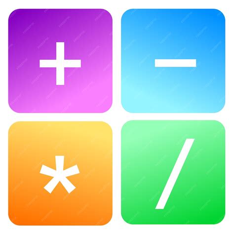 Premium Vector Arithmetic Operations Math