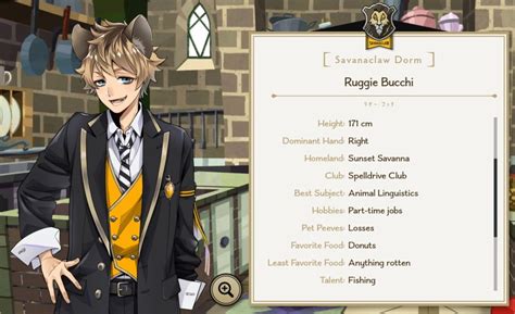 Ruggie Bucchi Twisted Wonderland Reference Note