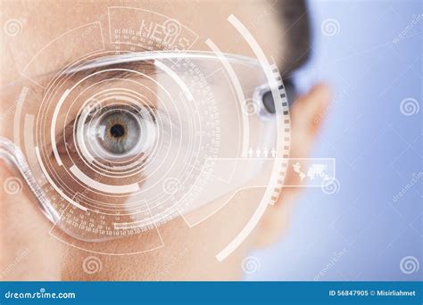 Futuristic Smart Glasses Stock Image Image Of Female 56847905
