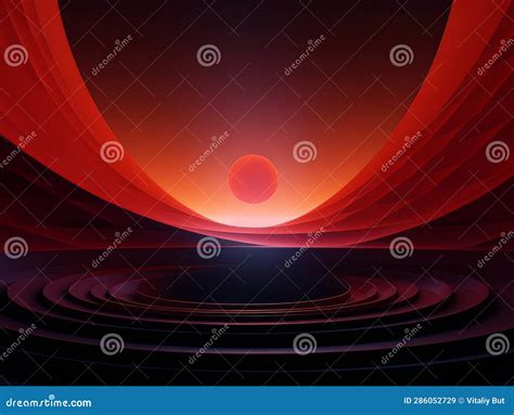 Abstract Meom Scene With Geometric Shapes 3d Visualization Ai Stock Illustration Illustration