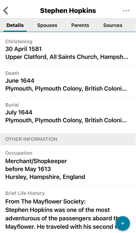 Mayflower Descendants Hello I Found A Mayflower Descendant